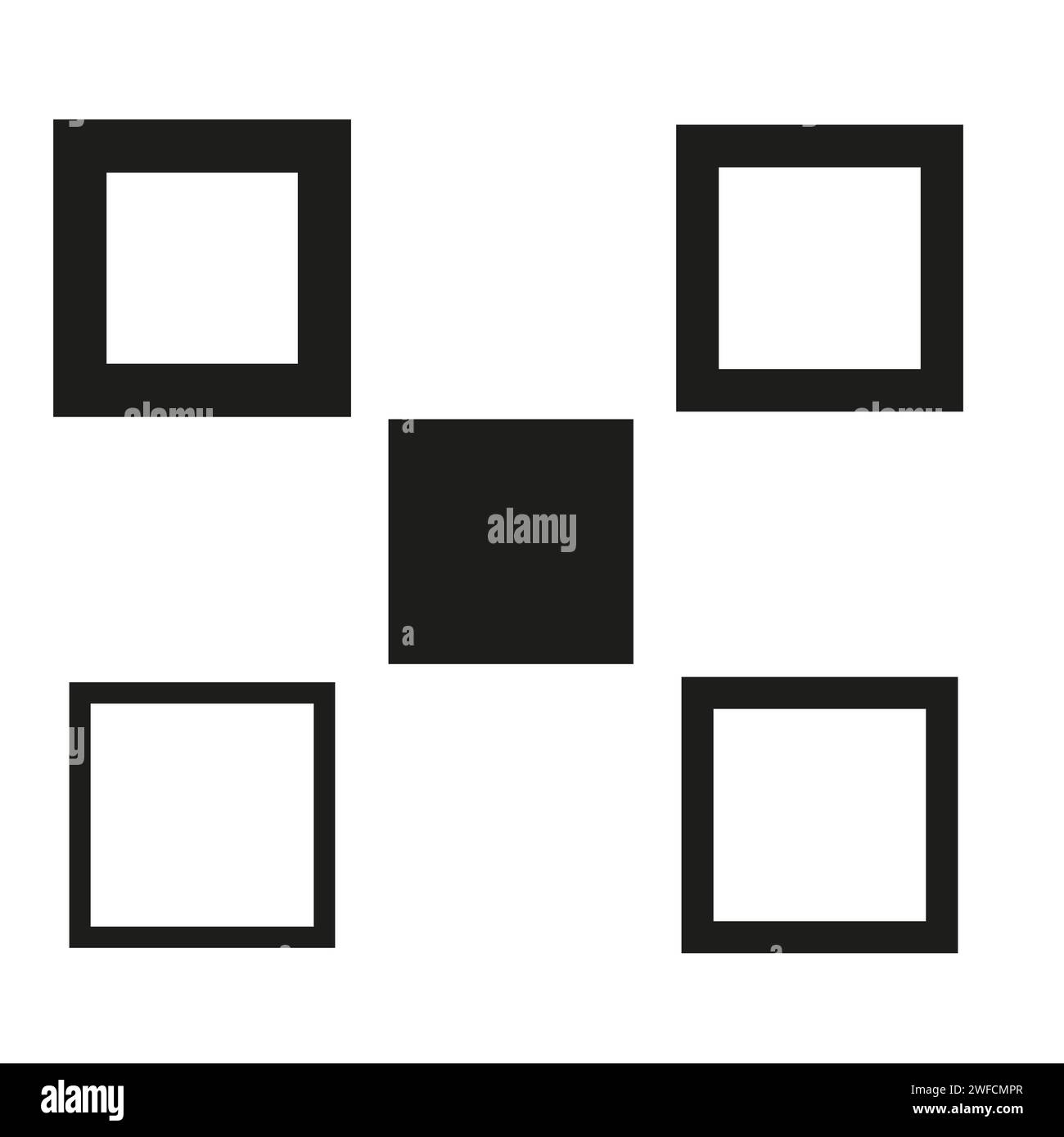 squares for banner design. Photo frame. Line art. Vector illustration ...