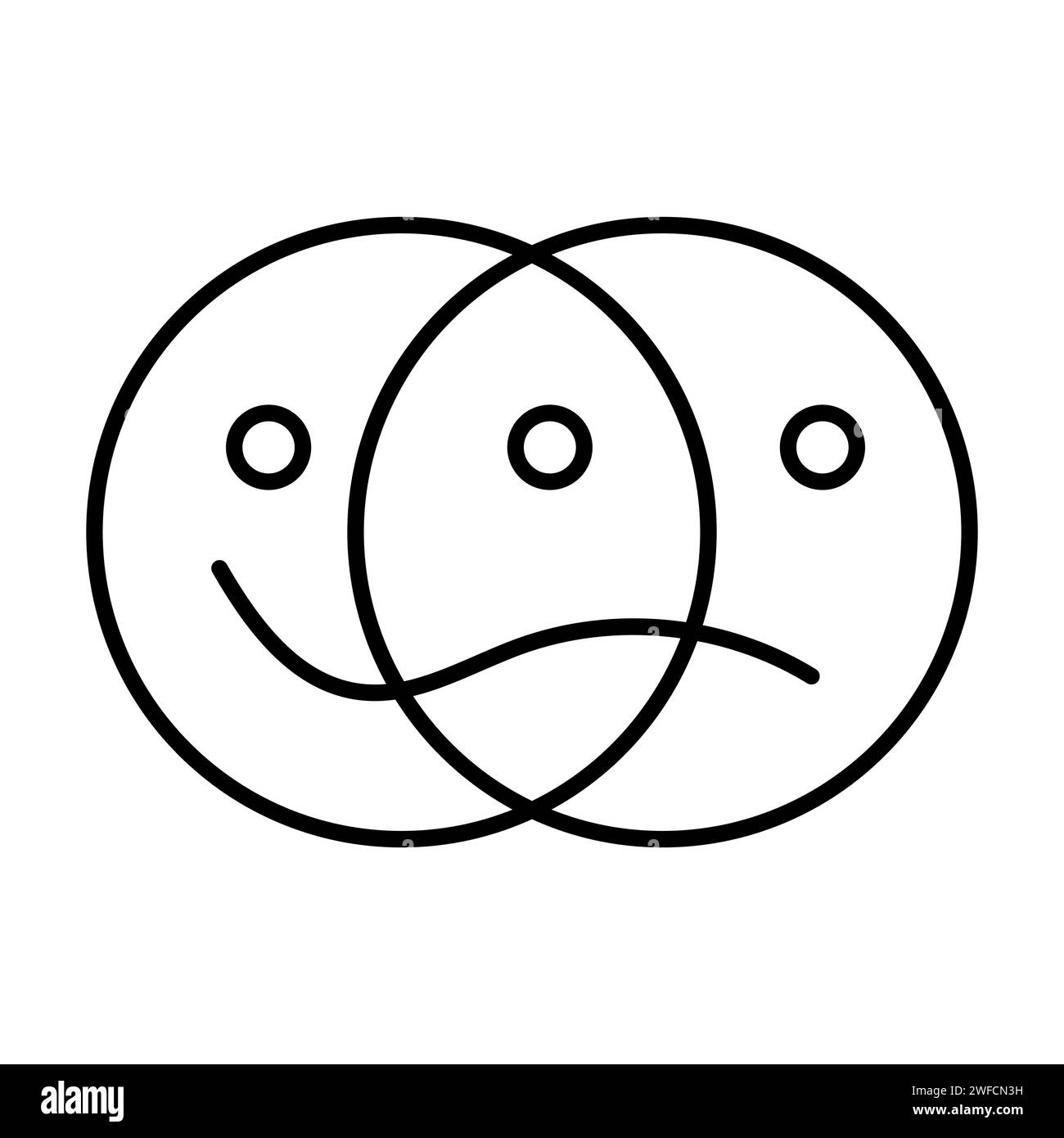 Connected emotion icon. Smile icon. Social connections, communication ...