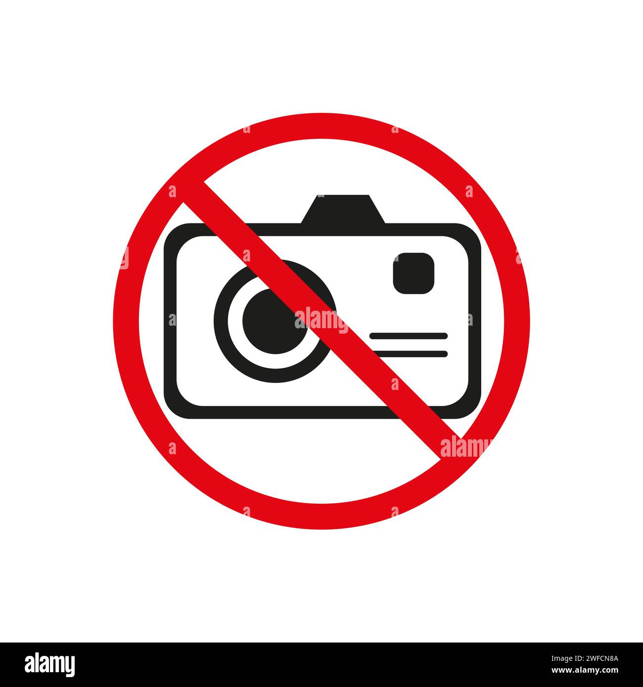 Ban camera sign. Sign forbidden. Attention sign. Vector illustration ...