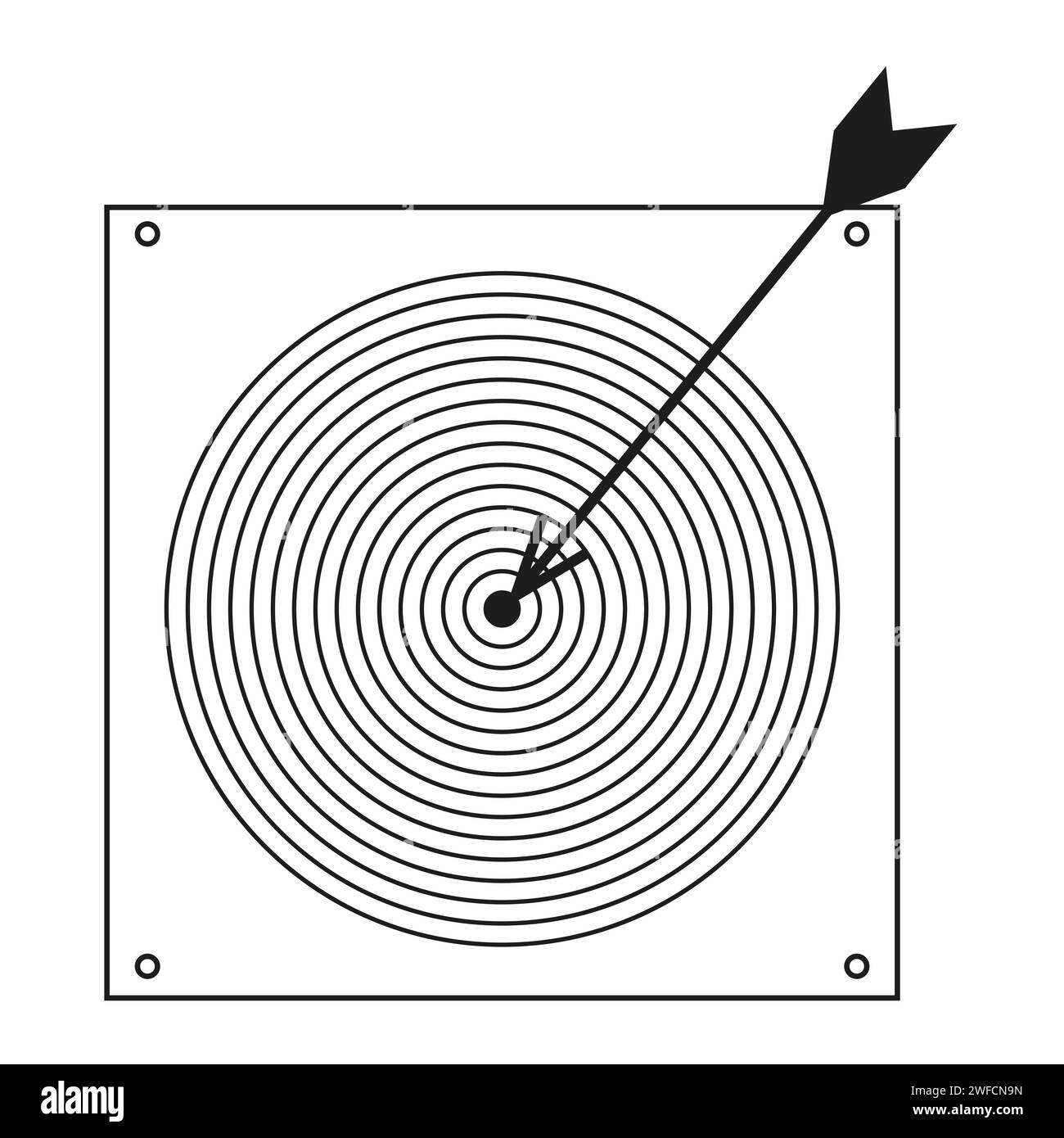 Arrow target in flat style. Vector illustration. stock image. EPS 10 ...