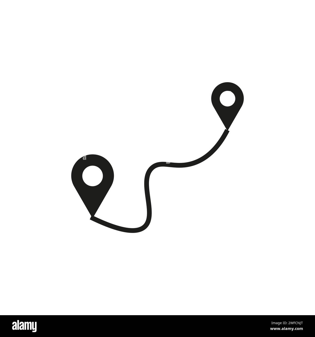 pins path icon. Mark location. Vector illustration. Stock image. EPS 10 ...