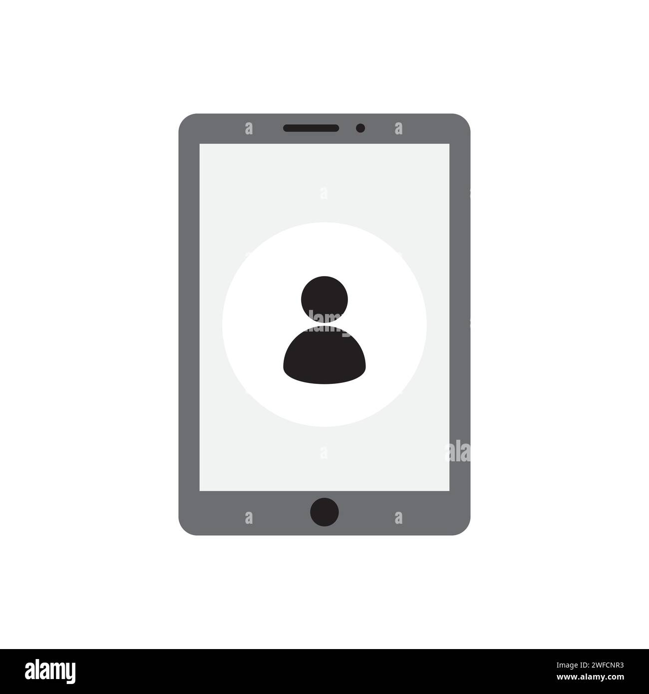 Tablet video call screen Stock Vector Images - Alamy