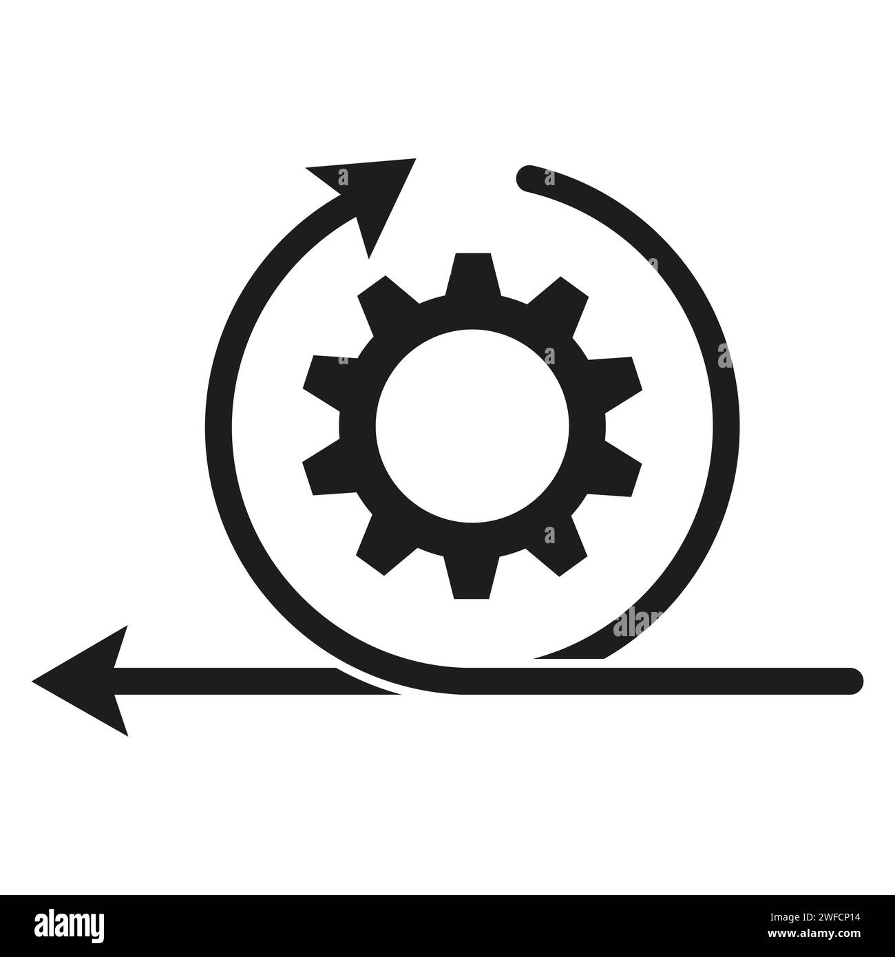 Arrow gear. System update. Vector illustration. EPS 10 Stock Vector ...