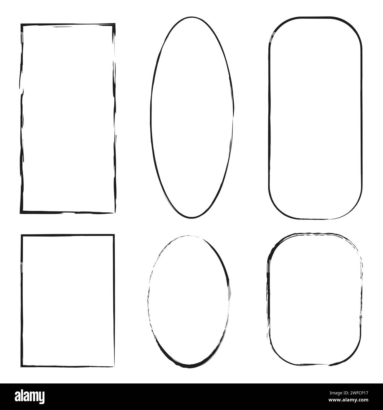 Hand drawn different frames hi-res stock photography and images - Alamy