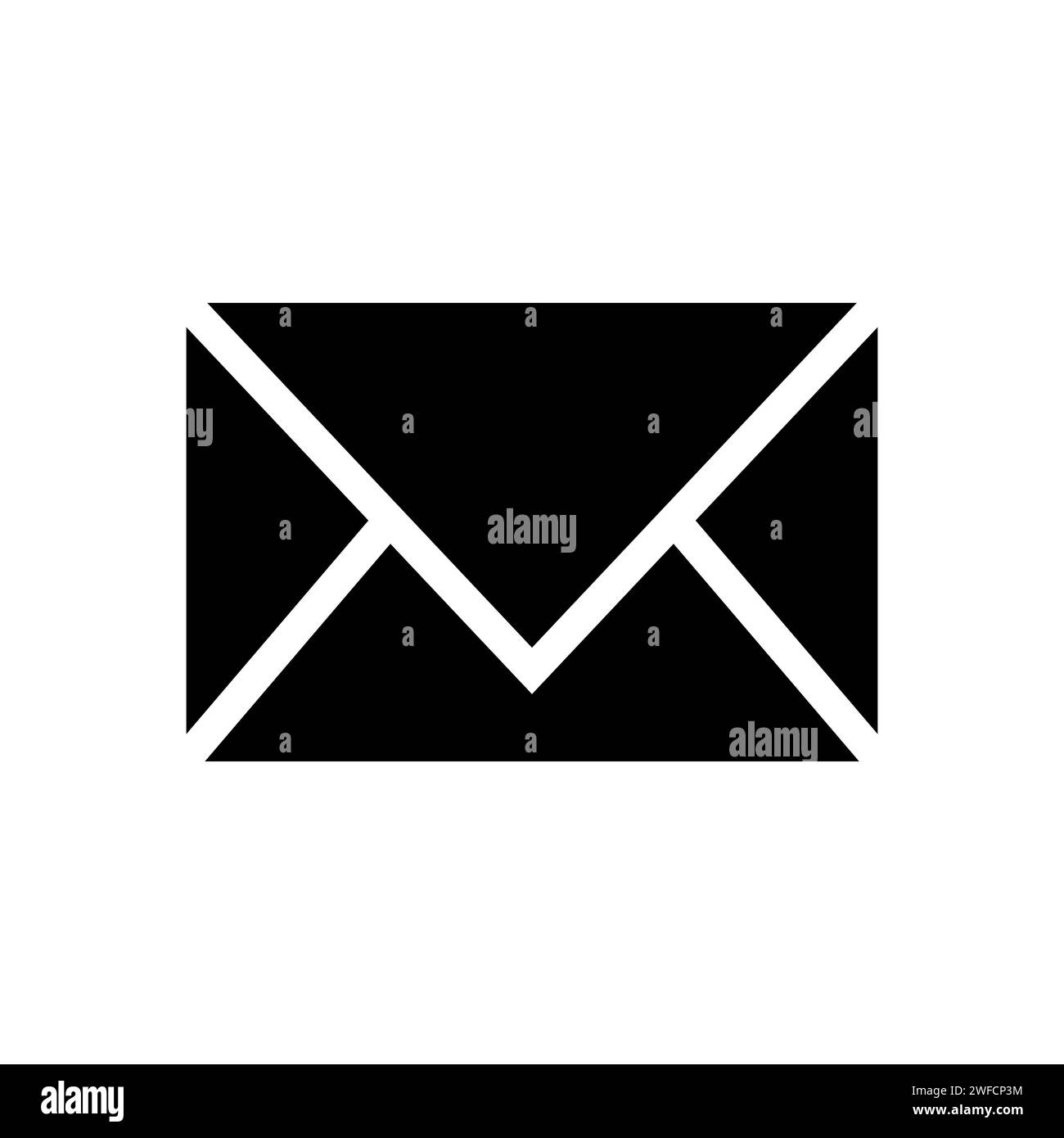 black envelope icon. Email icon. Vector illustration. Stock image. EPS ...