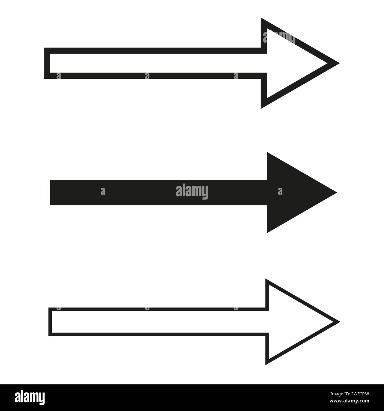 Different unique brush arrows. Exclusive arrow design. stock image. EPS ...