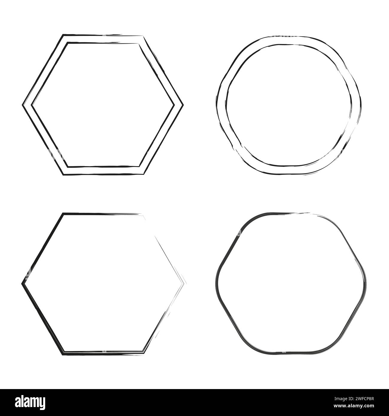 Exclusive frames, figures. Circle frame set. Design element. stock ...