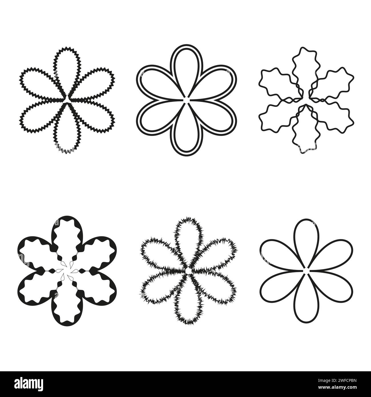 Flowers icons. Summer motif. Vector illustration. stock image. EPS 10 ...