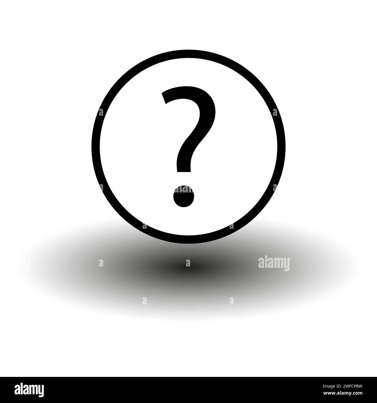 Question Mark Circle Icon Faq Symbol Concept Round Shape Faq