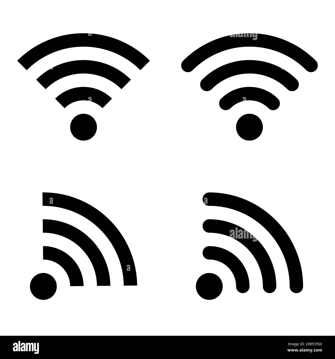wifi icons. Phone icon set. Communication, internet concept. Vector ...