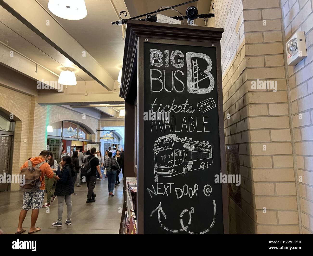 Tourist information signage for 'Big Bus' sightseeing tours placed ...