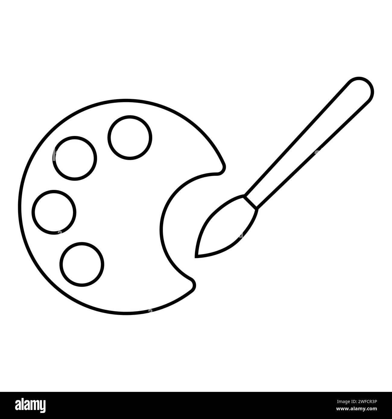 Paint Palette Black And White