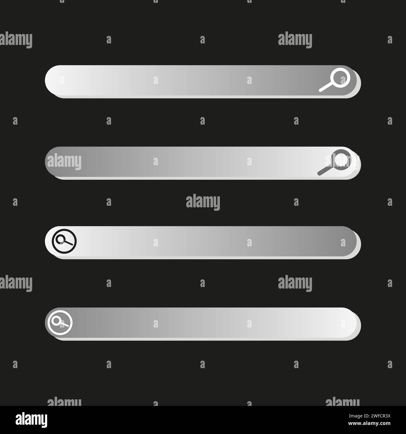 Silver search bar. Search form template. Graphic element. Vector ...