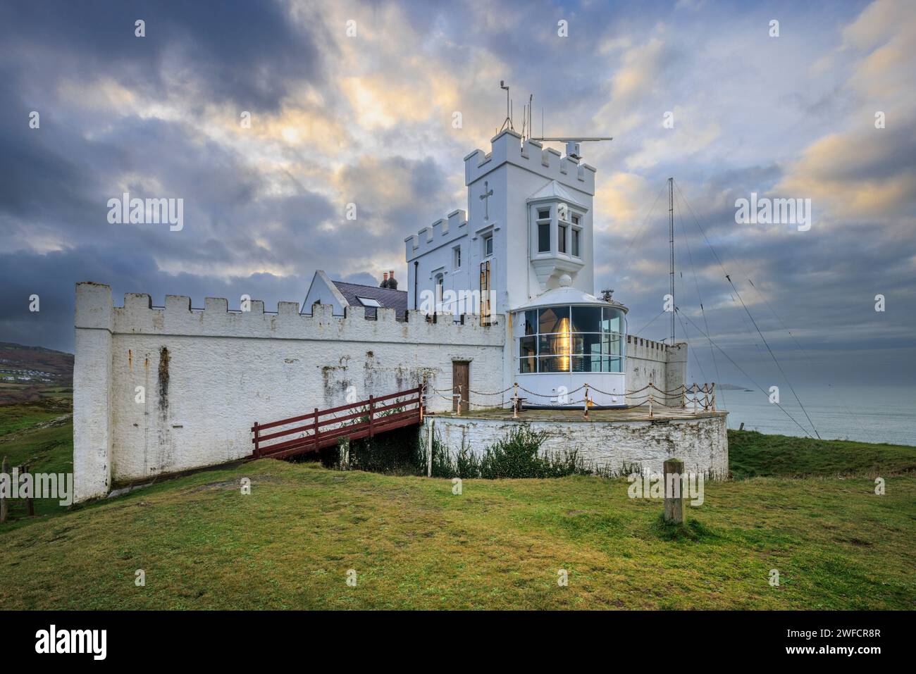 The lighthouse at Point Lynas, Isle of Anglesey, North Wales Stock ...