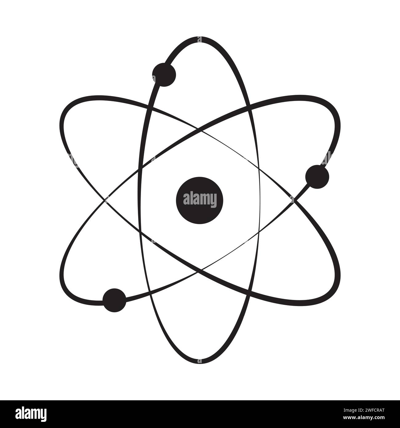Physics sign icon. Nuclear energy concept. molecular chemistry, physics science concept. Vector ...