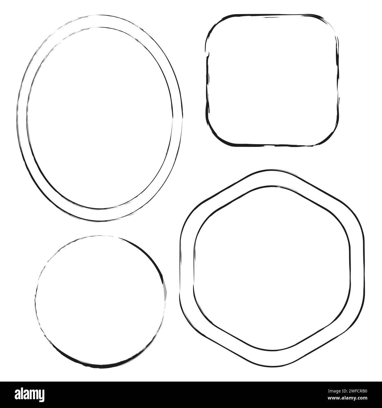 Exclusive frames, figures. Different frame set. Design element. Modern ...