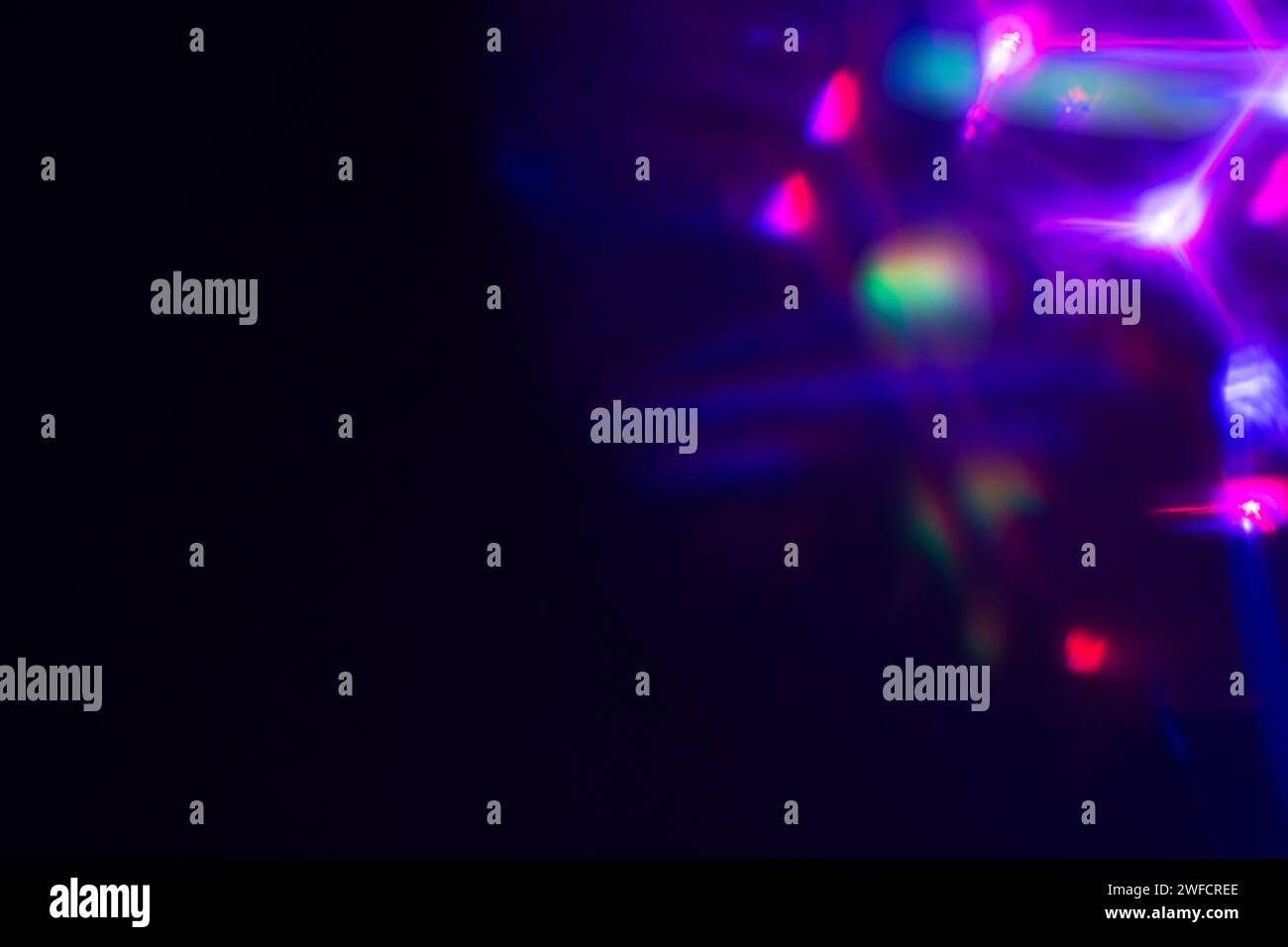 Blur neon light. Lens flare overlay. Bokeh fluorescent flash gleam ...