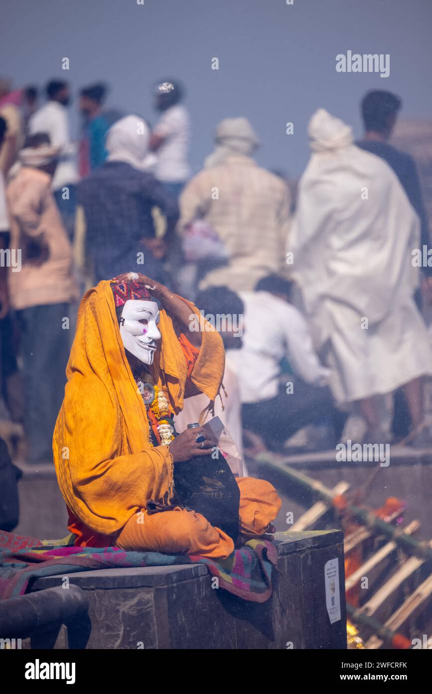 Masan Holi, Group of unidentified people celebrating the festival of ...