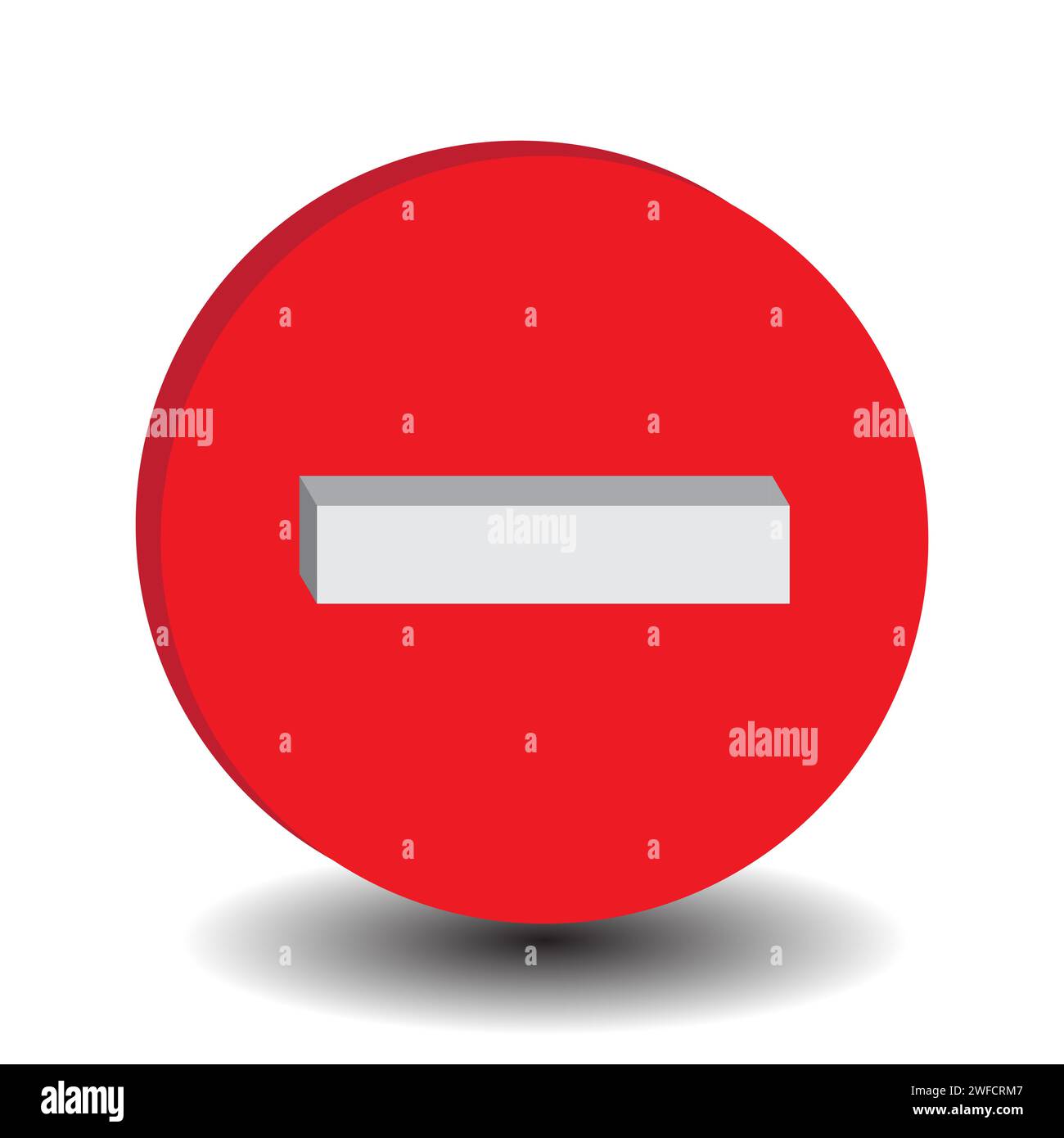 Traffic sign no. Icon symbol ban. Sign forbidden. Vector illustration ...