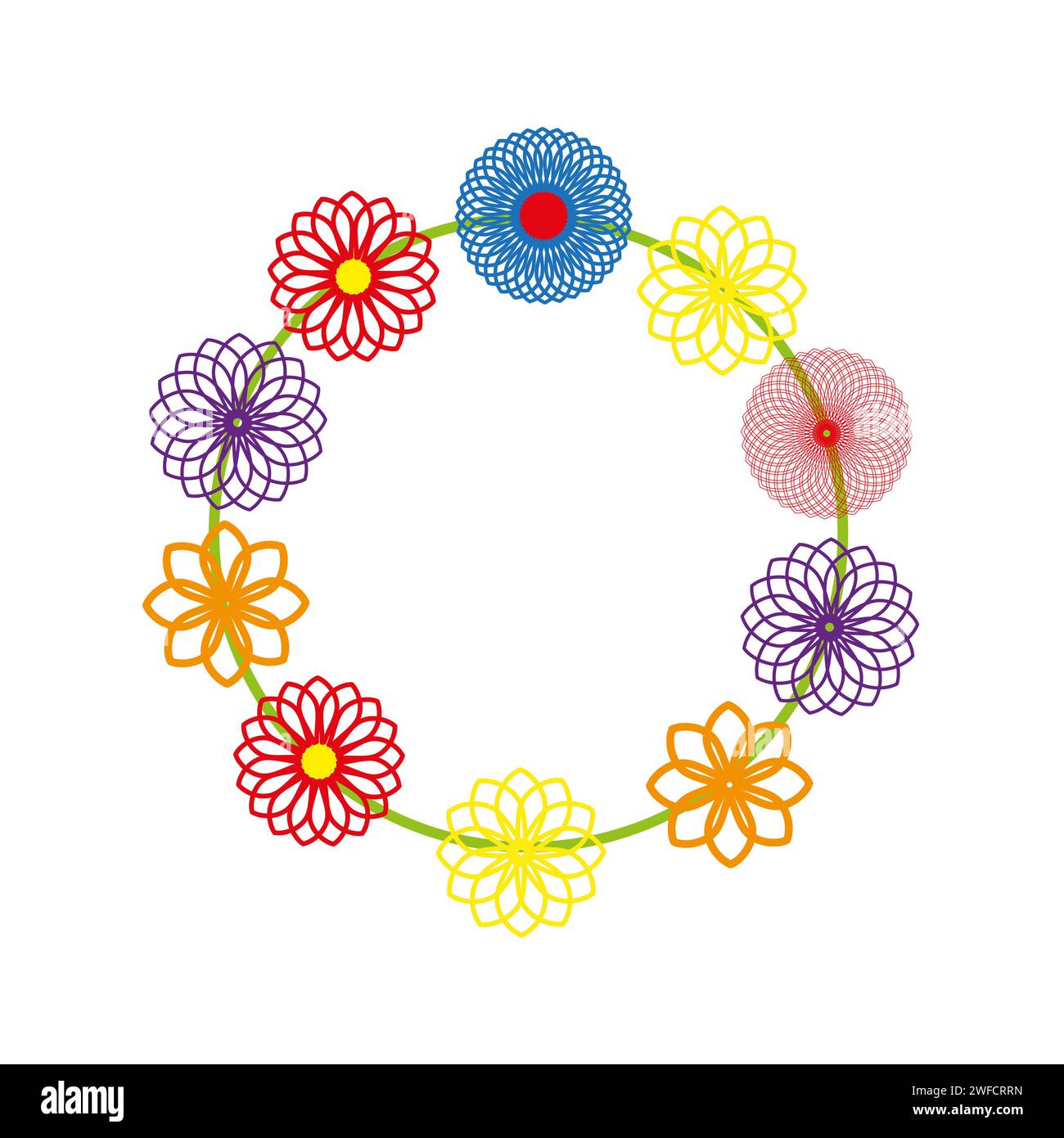 Cartoon wreath in vintage style. Vector illustration. stock image. EPS ...