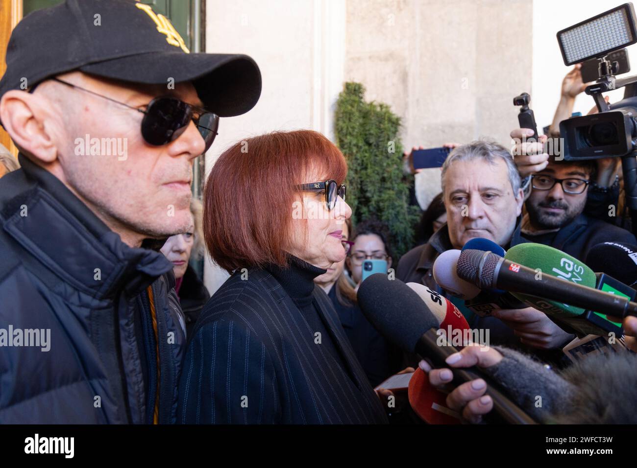 Rome, Italy. 30th Jan, 2024. Ciro De Lollis and Debora Ergas, two of ...