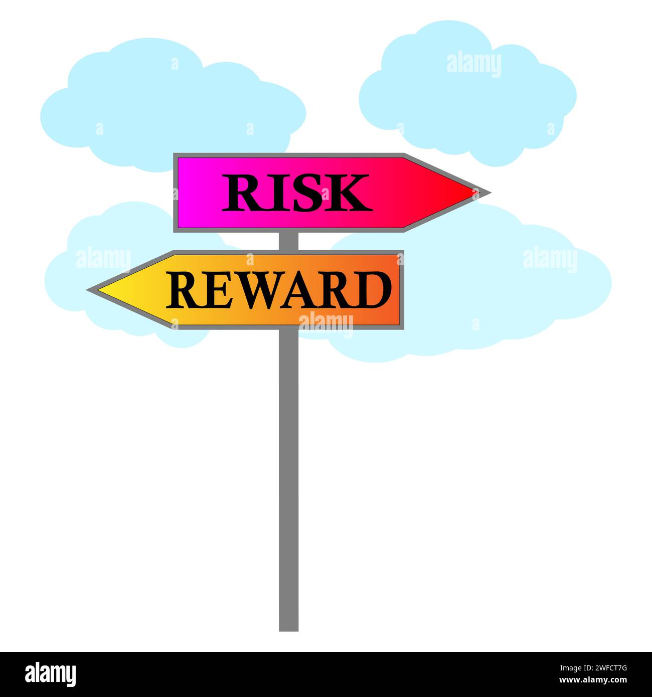 Red arrows risk reward. Business success. Investment solution. Vector ...