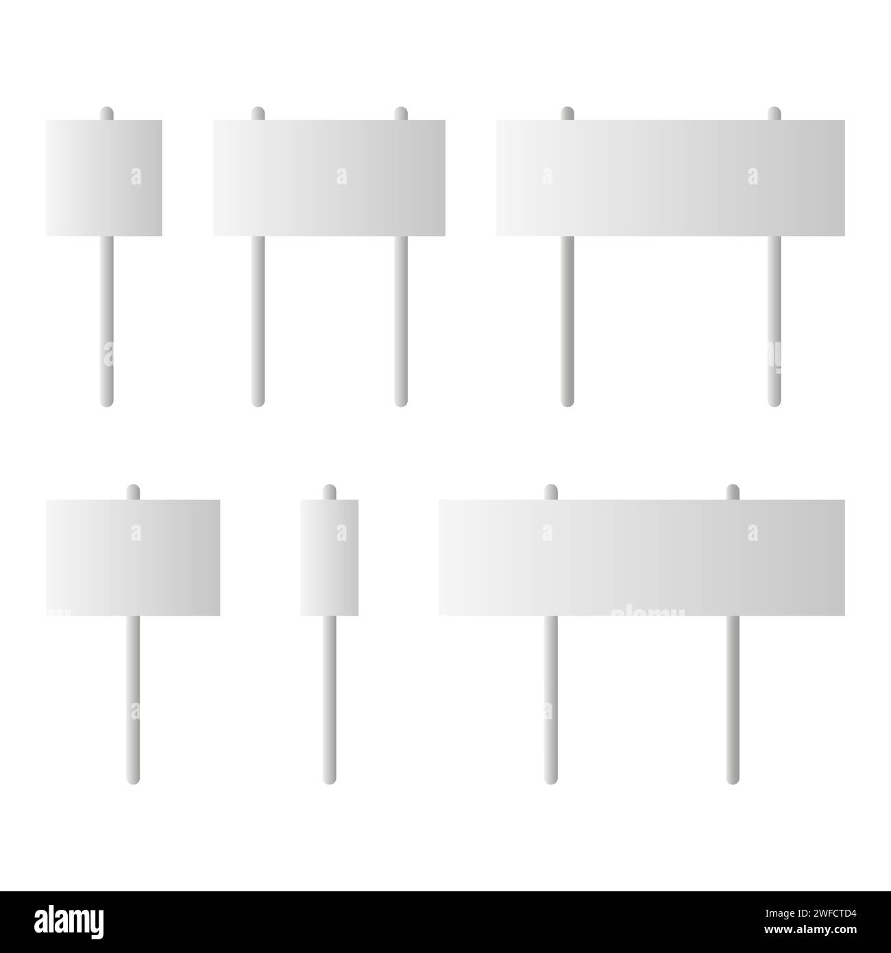 Empty white signs. Business banner. Advertising banner. Vector ...