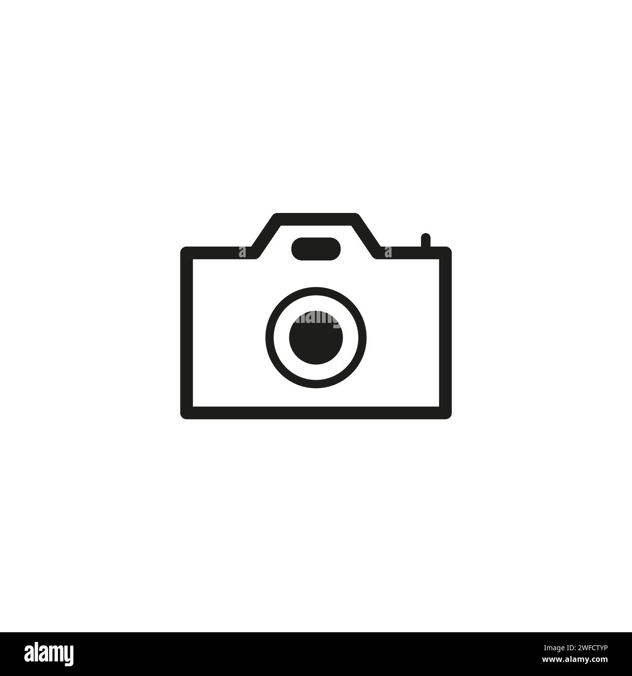 Camera icon in flat style. Vector illustration. Stock image. EPS 10 ...