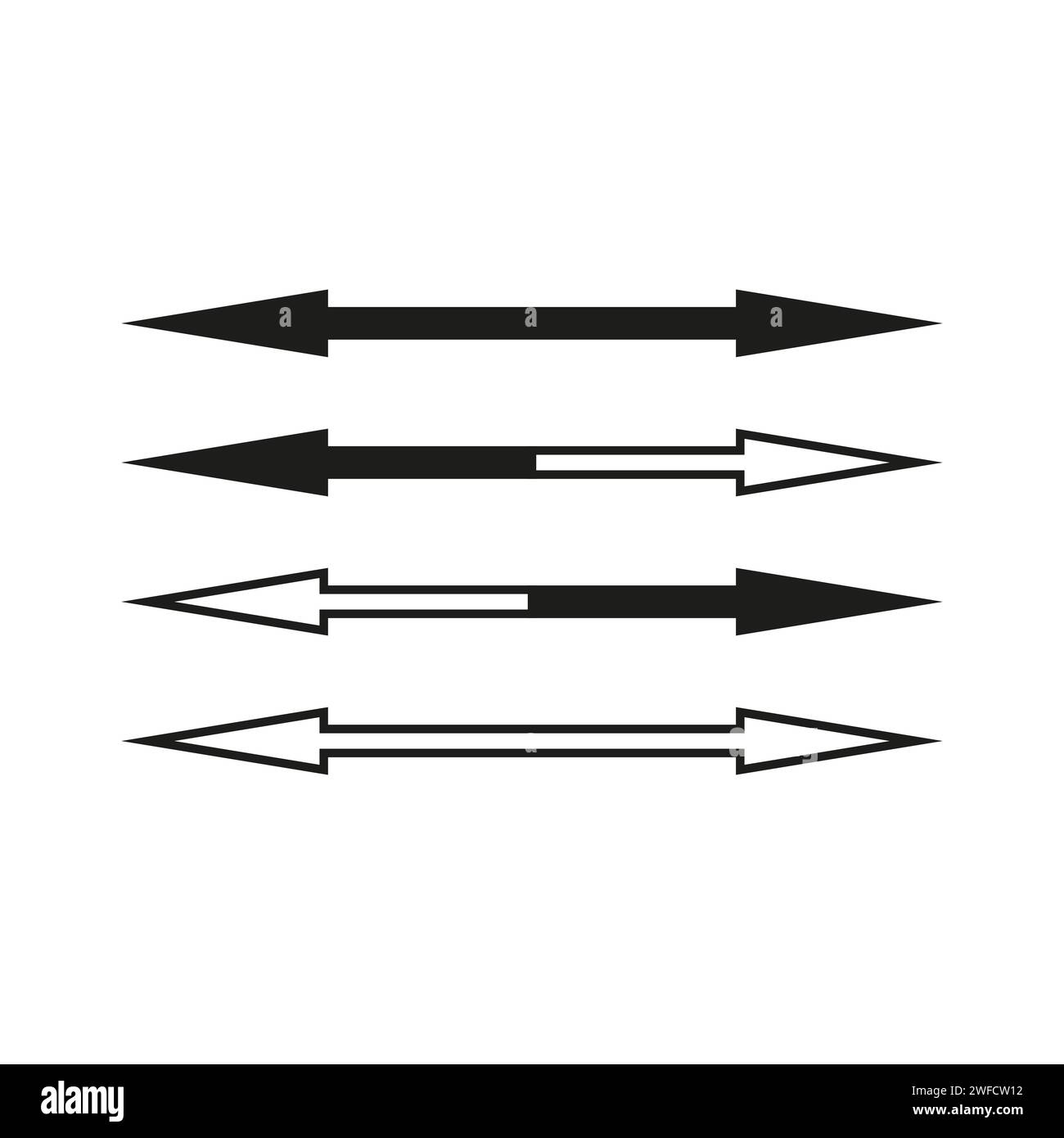 Straight double arrows, great design for any purposes. Vector ...