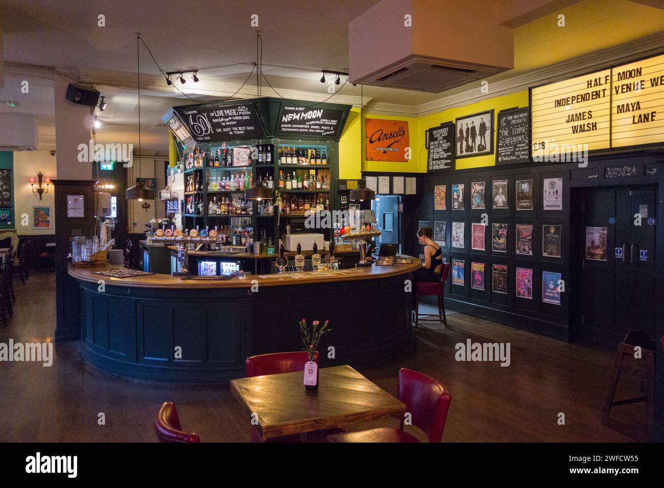 Interior Of The World Famous The Half Moon Public House And Music Venue