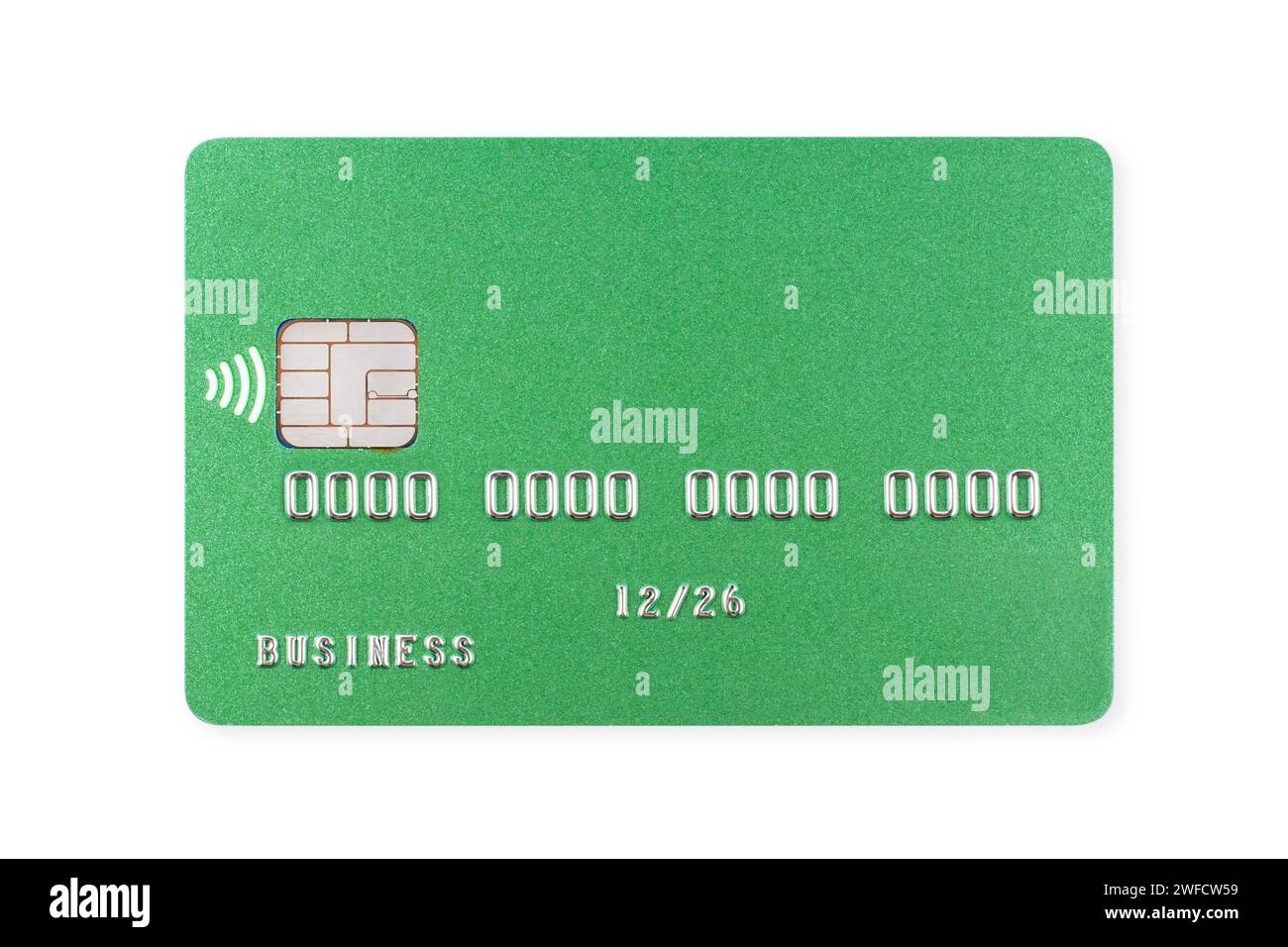 Green credit card isolated on white background Stock Photo - Alamy