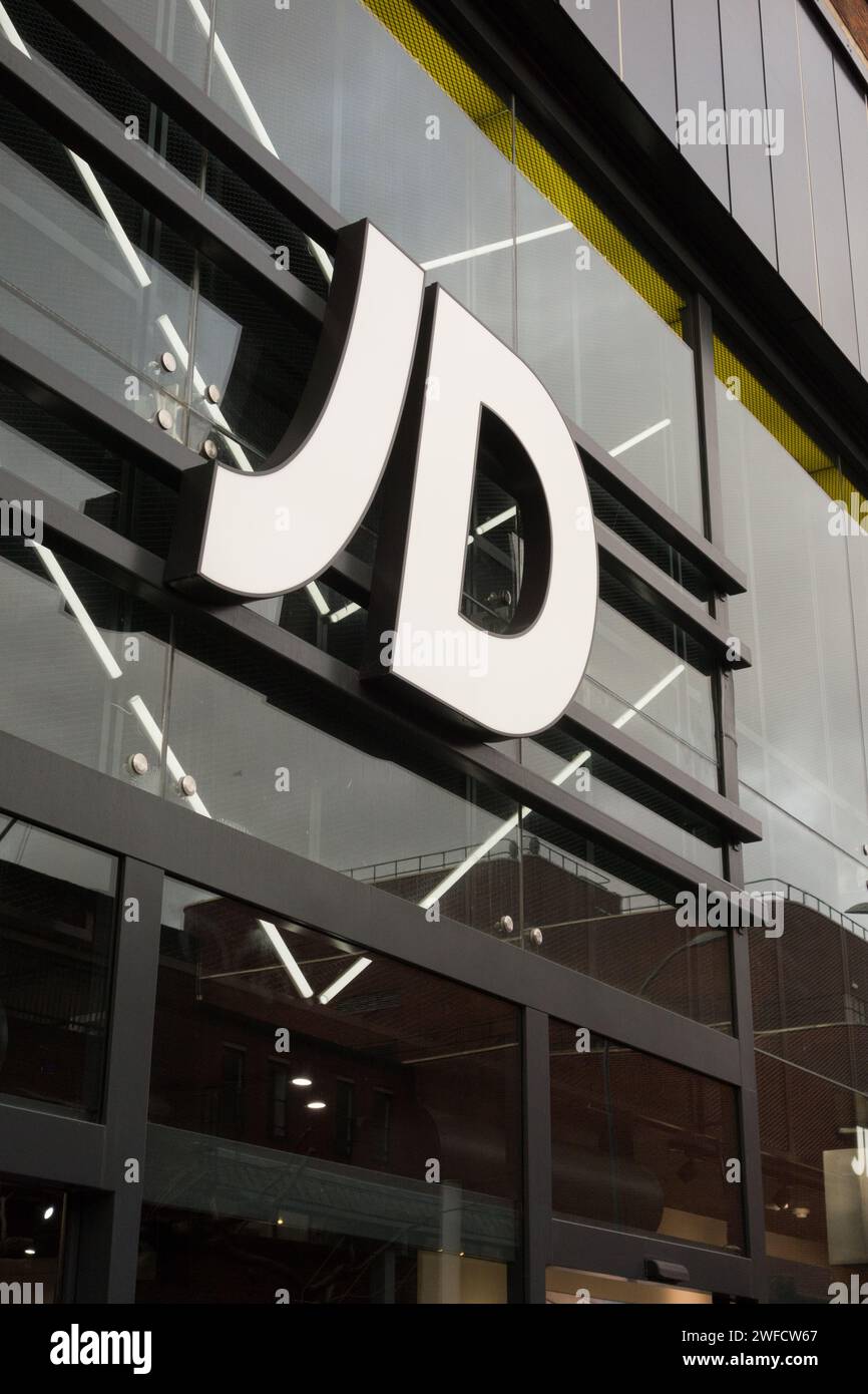Closeup of JD Sports signage, Livat, King Street, Hammersmith, London ...
