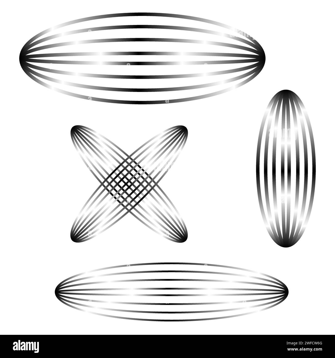 Steel ovals. Metal background. Vector 3d illustration. stock image. EPS ...