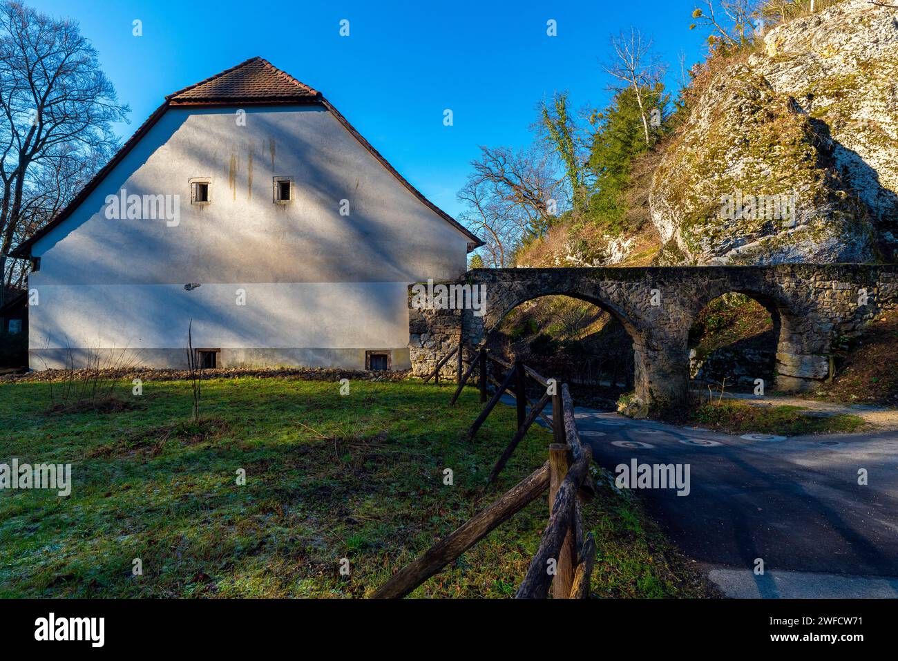 The water mill building was built in 1780 and aqueduct, became a part ...