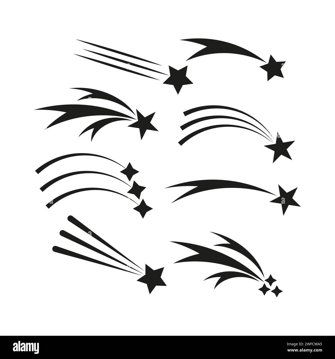 Shooting stars shower Cut Out Stock Images & Pictures - Alamy