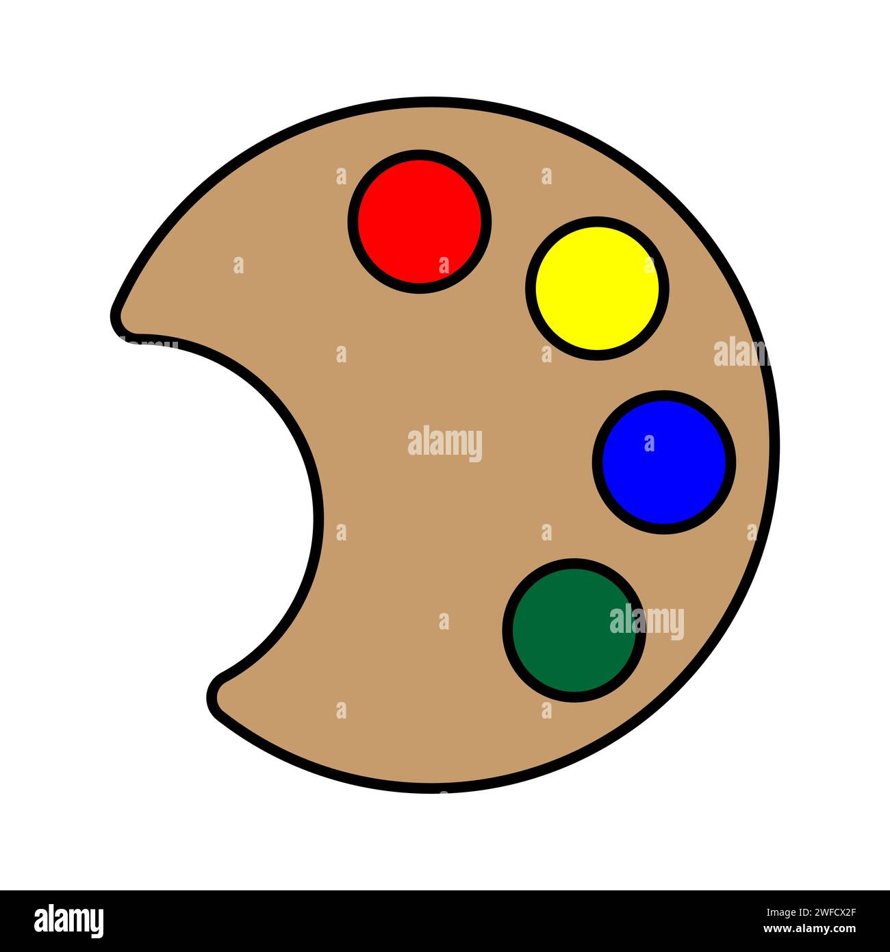 Paint palette cartoon Cut Out Stock Images & Pictures - Alamy