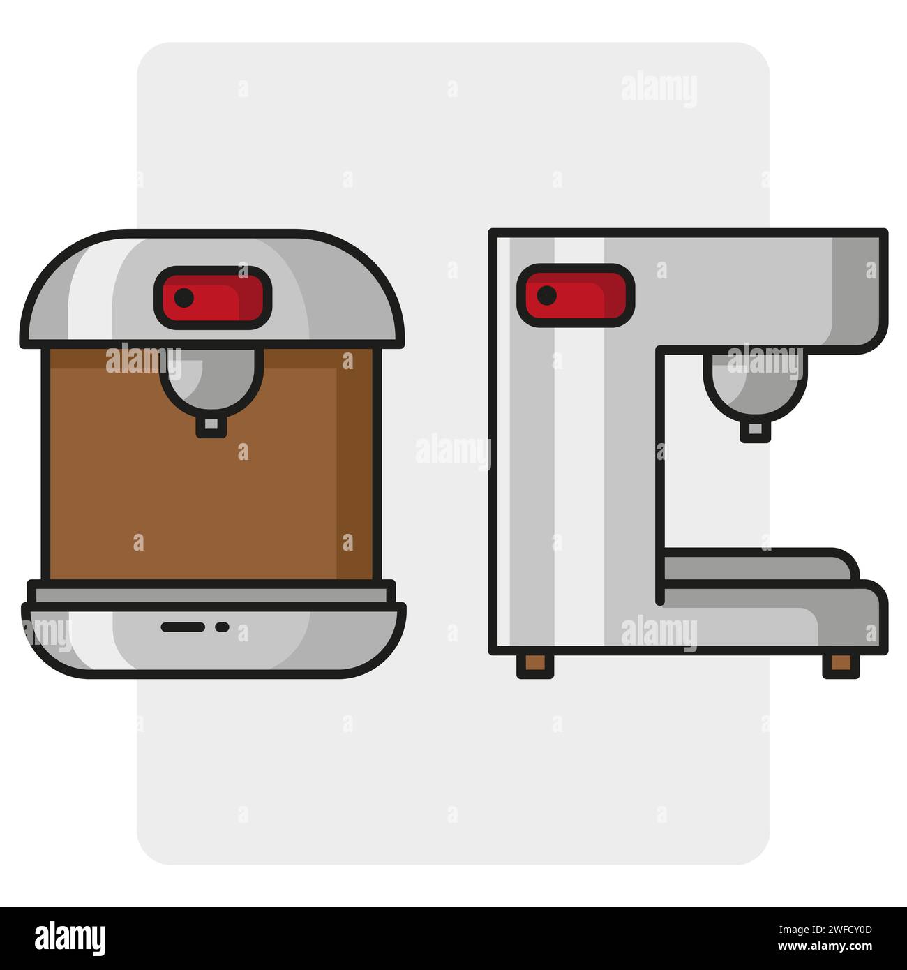 Vintage coffee maker. cartoon coffee maker. Vector illustration. stock ...