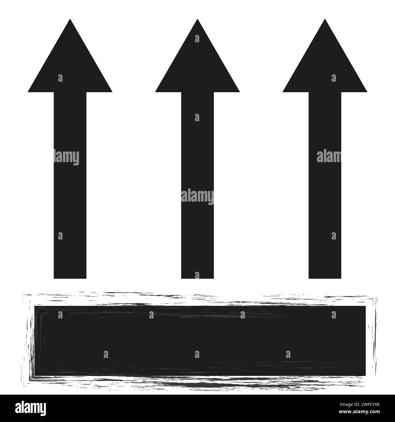 Different straight brush arrows. Exclusive arrows. Hand up. stock image ...