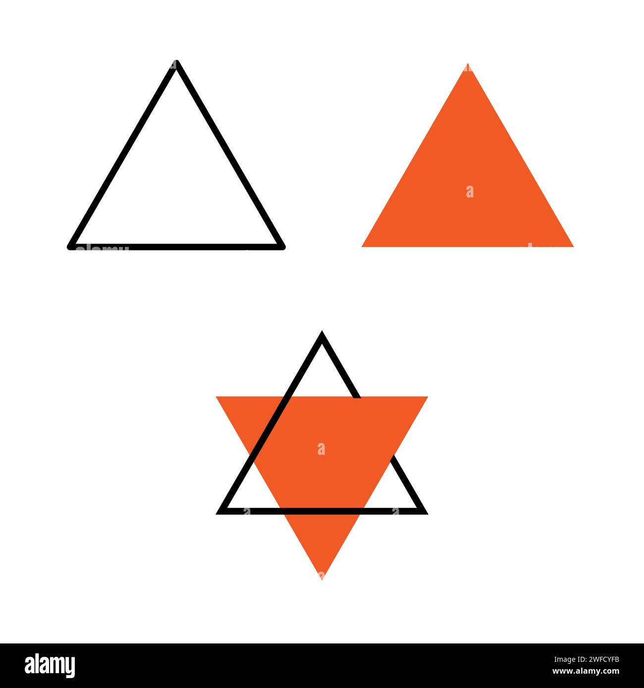 Triangles in abstract style. Triangles in line art style. Vector ...