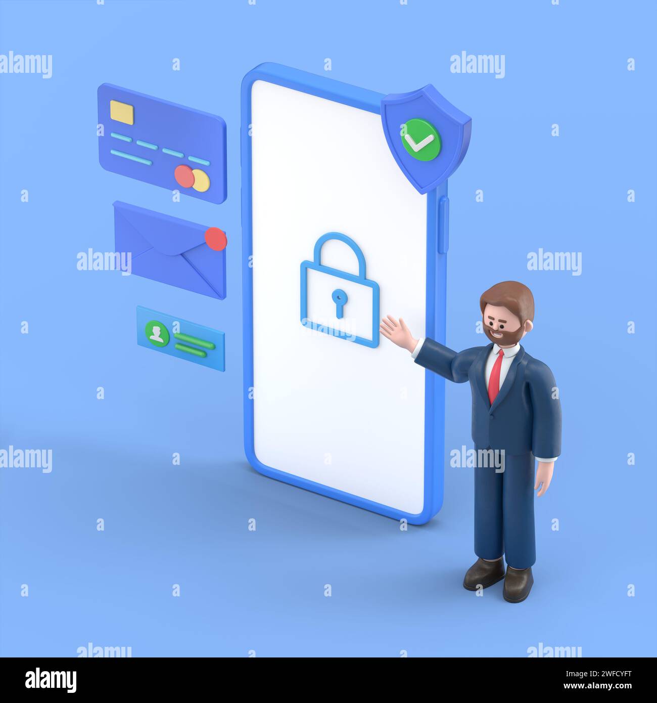 Data protection concept. Can use for web banner, infographics, hero ...