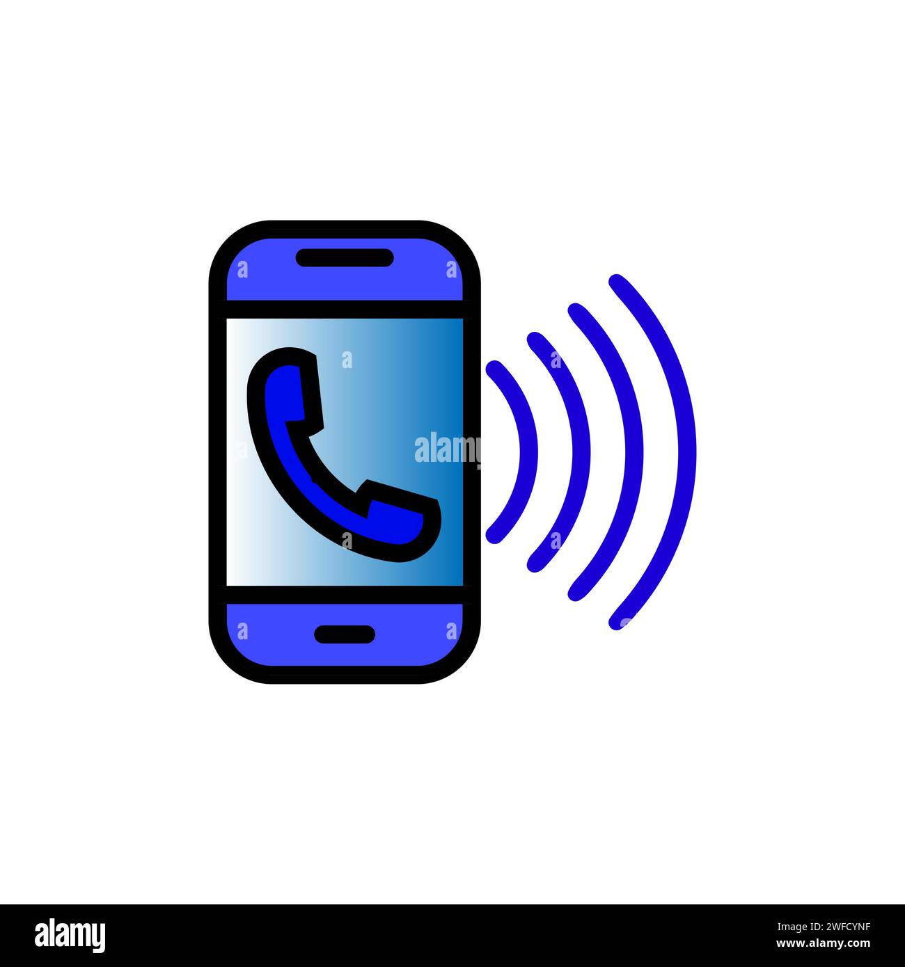 mobile phone call icon. Digital data. Call symbol. Vector illustration ...