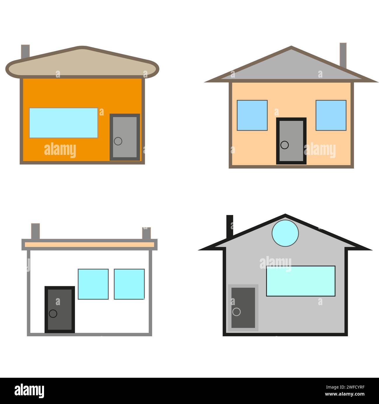 House on a white background. Vector illustration. stock image. EPS 10 ...