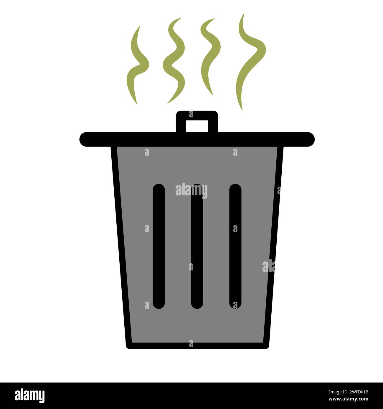 Cartoon character black smelly trash. Vector illustration. stock image. EPS 10 Stock Vector ...