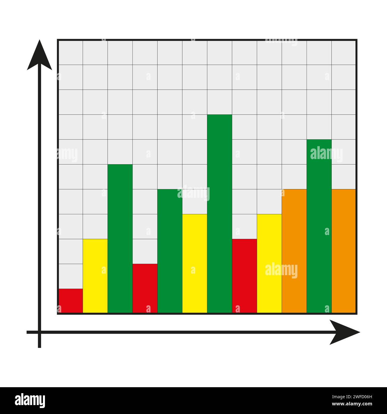 Decreased graph illustration Stock Vector Images - Alamy