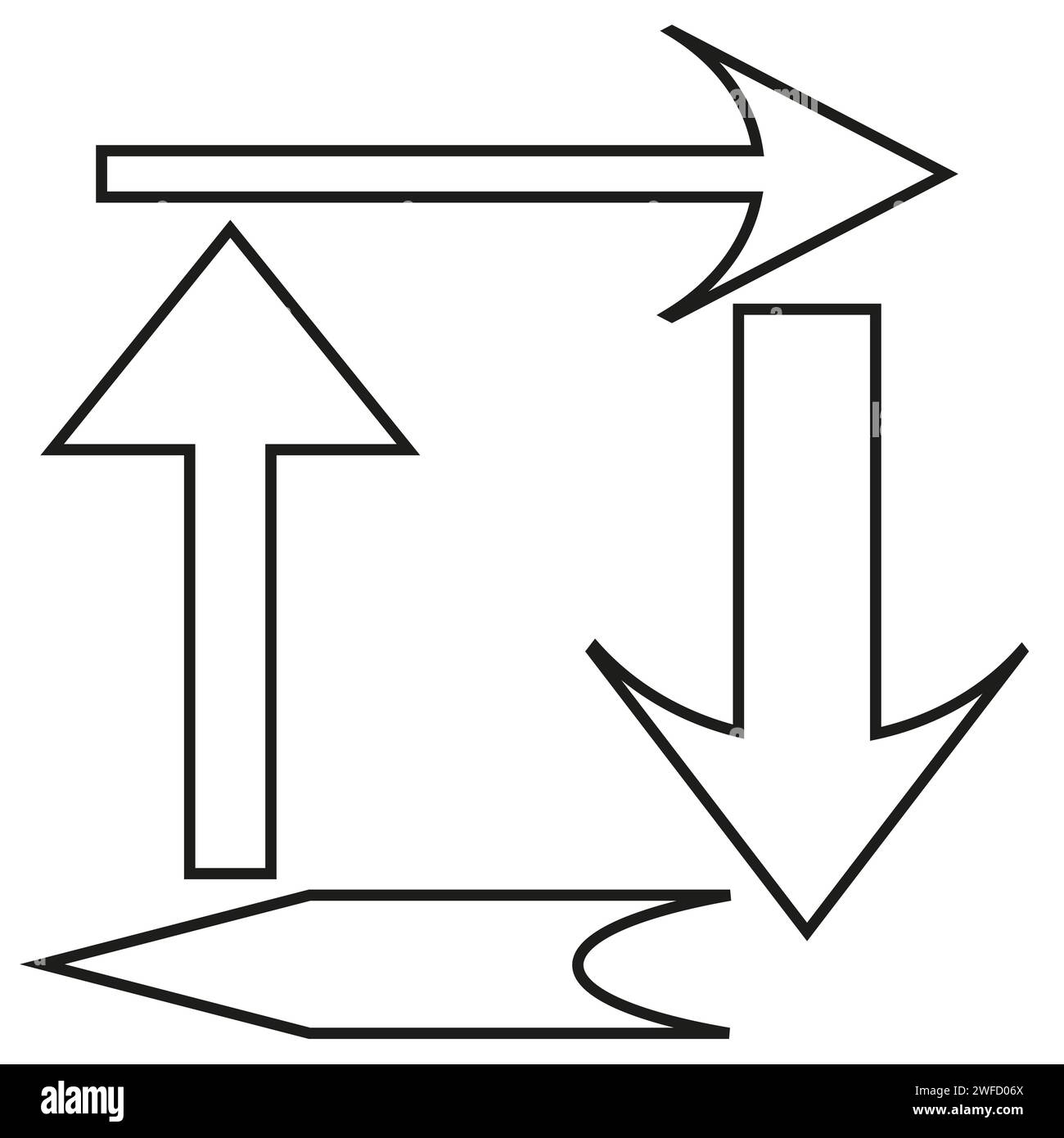 Set for decorative design. different straight arrows. Graphic elements ...