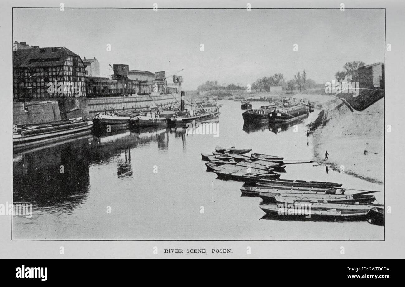 River Scene, Posen Poland 1913 by Nevin Otto Winter Stock Photo - Alamy