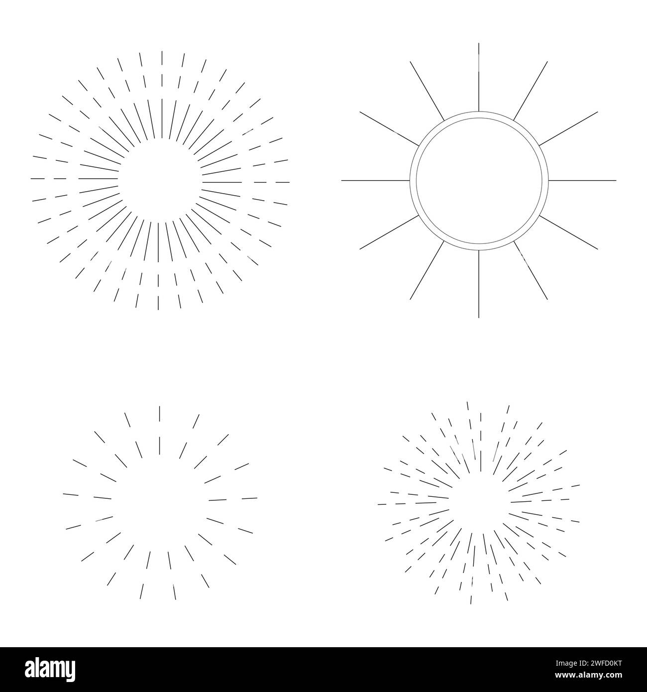 Circles rays lines. Woodcut style. Vector illustration. stock image ...