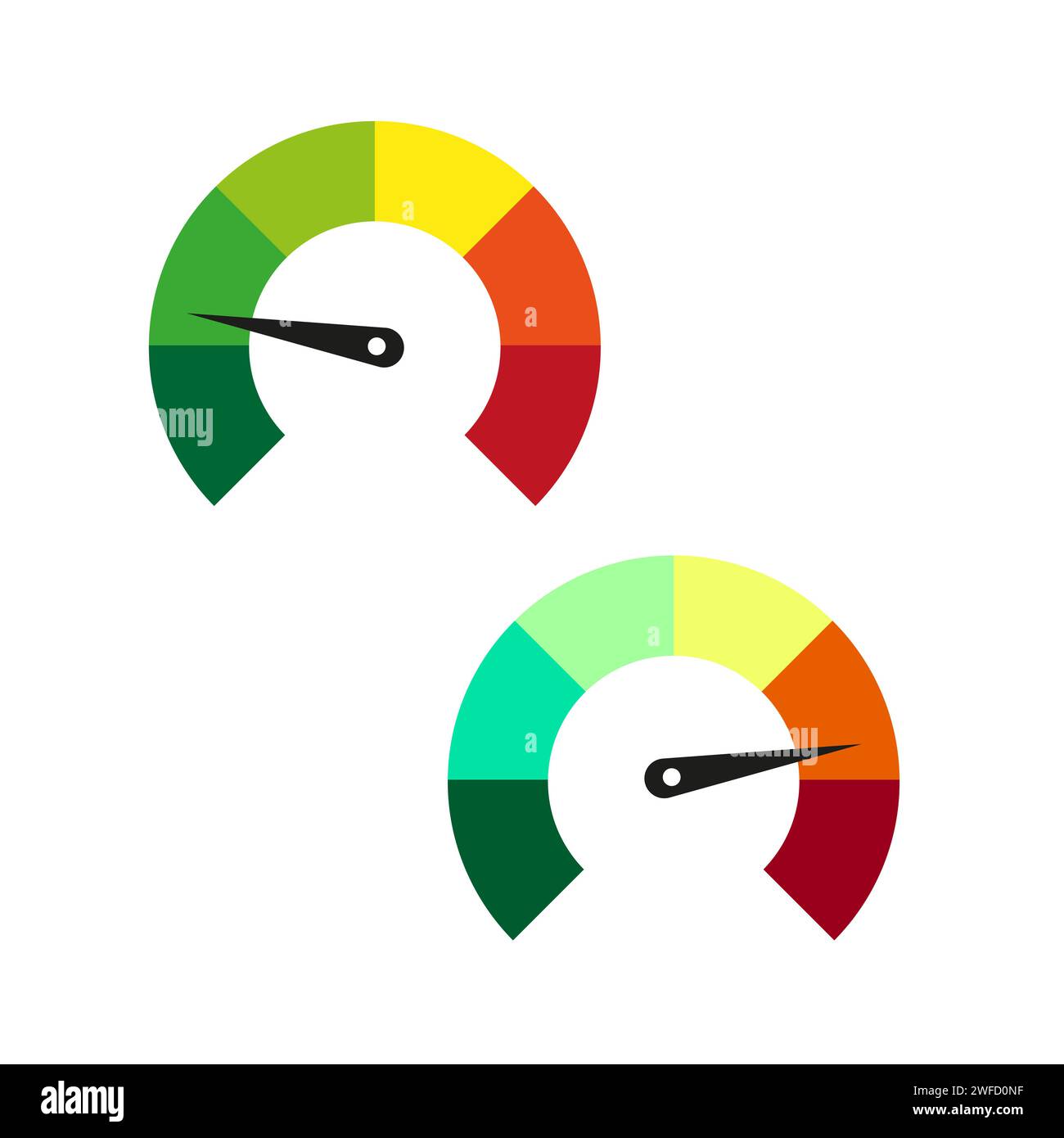 Set with red speedometer icons. Vector illustration. stock image. EPS 10 Stock Vector Image ...