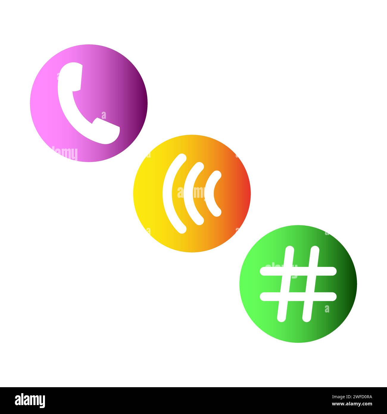 Buttons handset wifi. Online communication concept. Cloud technology ...
