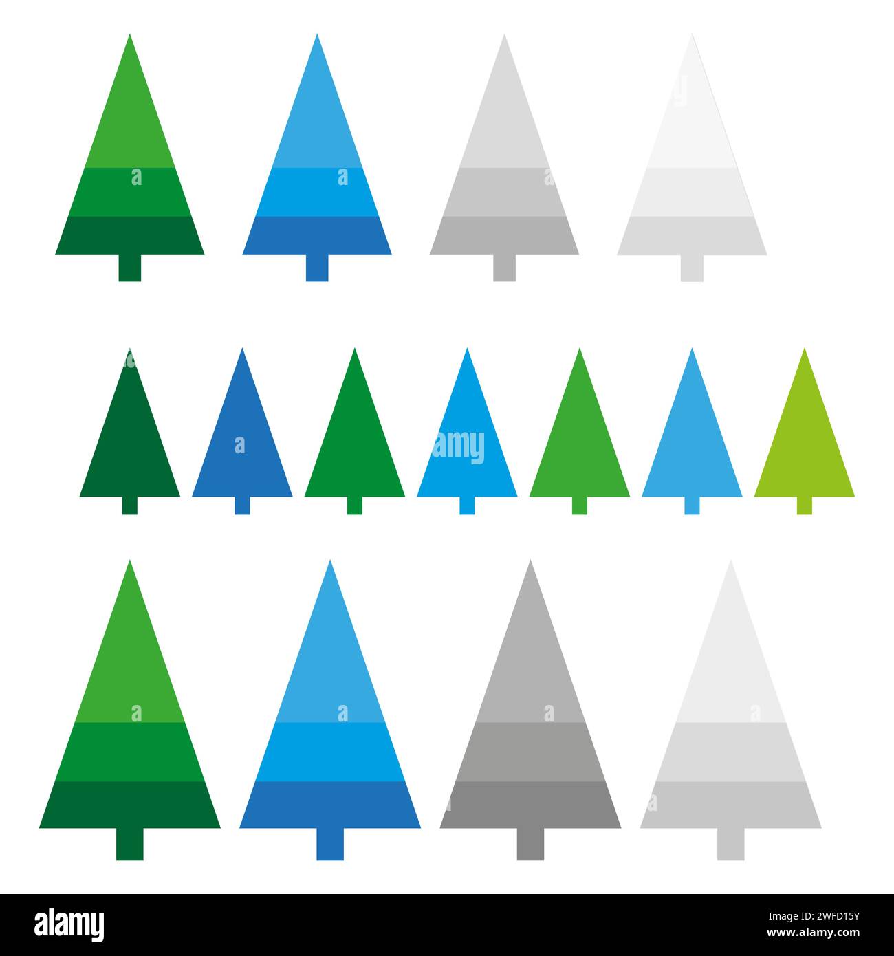 colorful tree arrows. Modern geometric poster. Design template. Vector ...